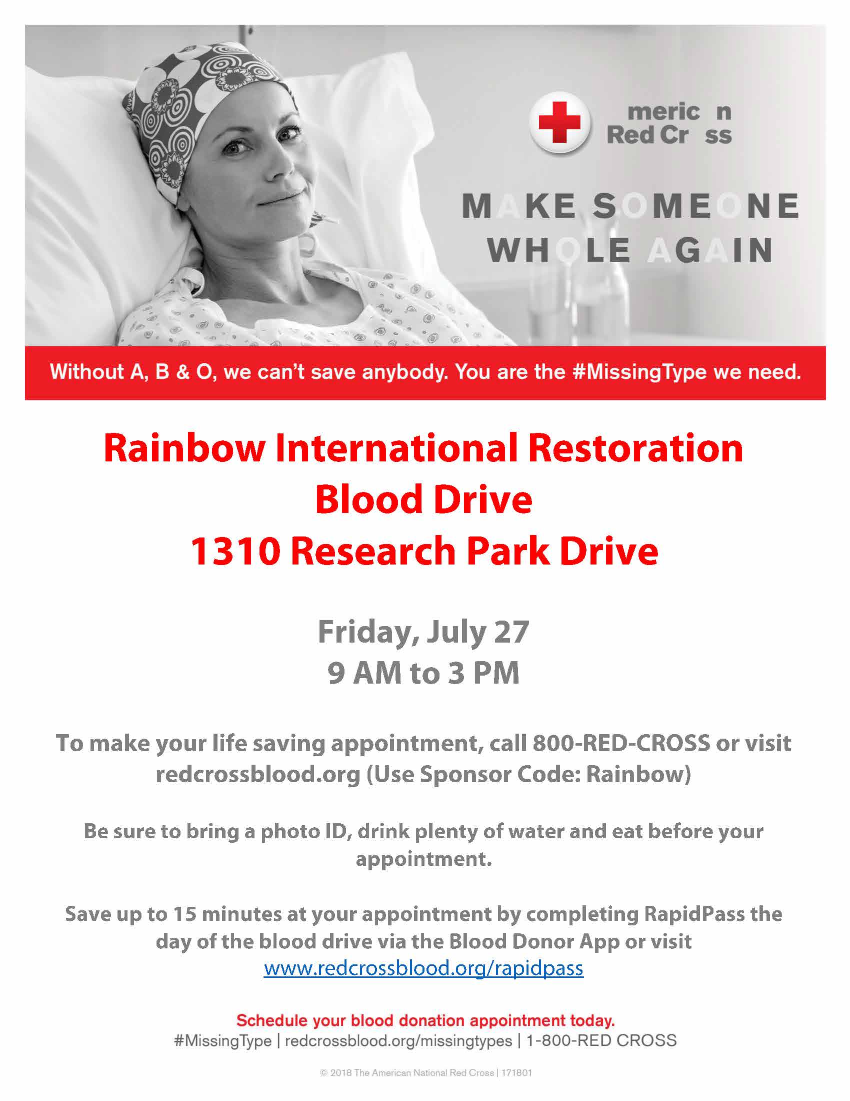 Blood Drive at Rainbow International Restoration | News Source Douglas ...